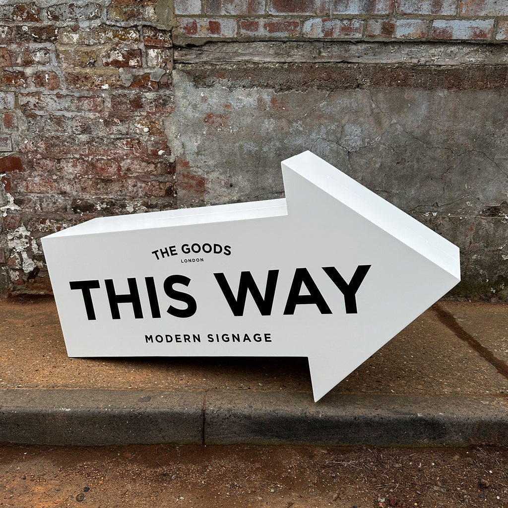 Giant Outdoor Arrow for Events – Goodwin & Goodwin™ - London Sign Makers