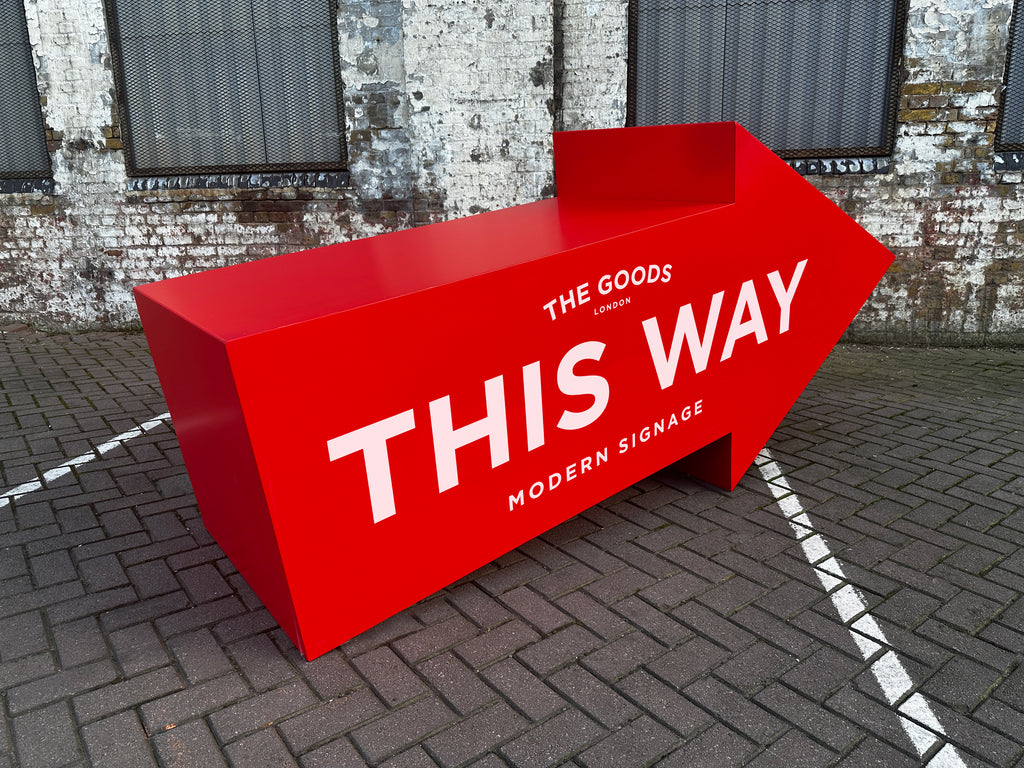 Giant Outdoor Arrow for Events – Goodwin & Goodwin™ - London Sign Makers