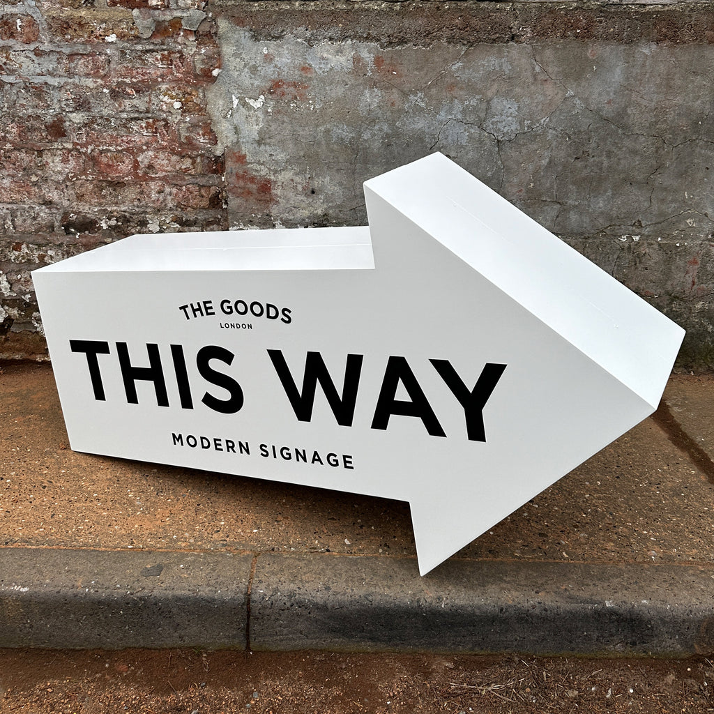 Giant Outdoor Arrow for Events – Goodwin & Goodwin™ - London Sign Makers