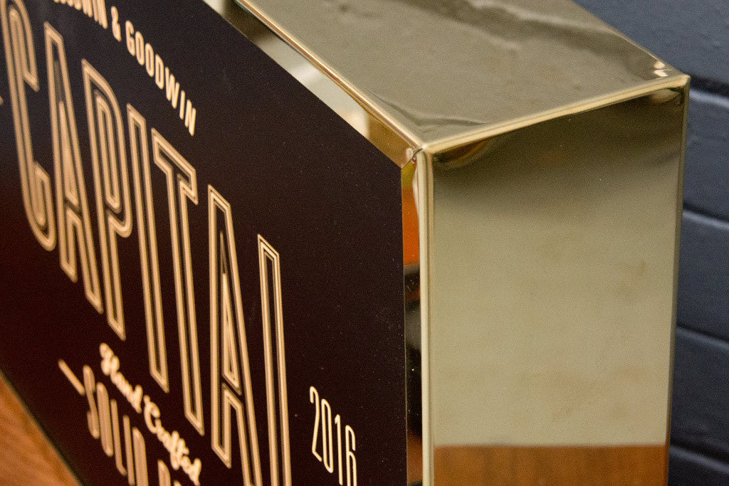 Brass Light Box Sign – Goodwin & Goodwin London Sign Makers
