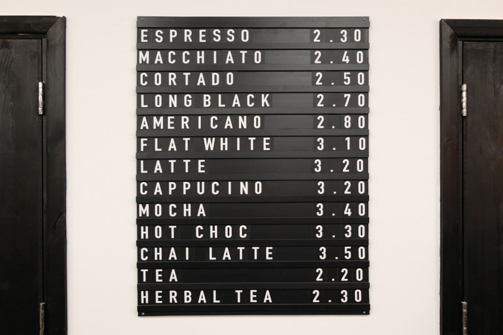 Vintage Slotted Menu Board – Goodwin & Goodwin London Sign Makers