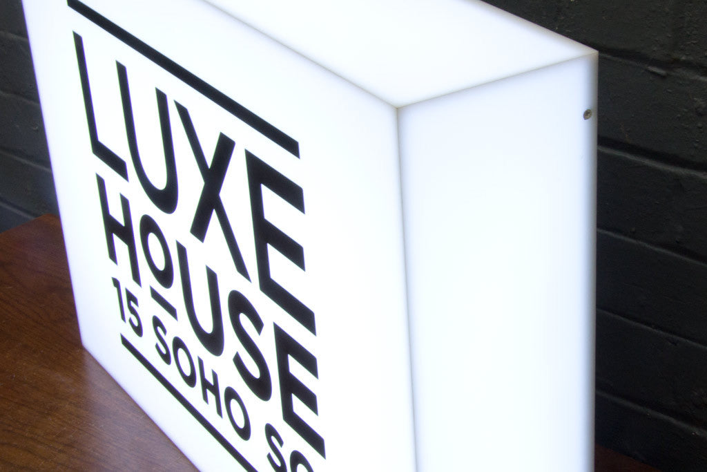 Frameless Light Box Sign – Goodwin & Goodwin London Sign Makers