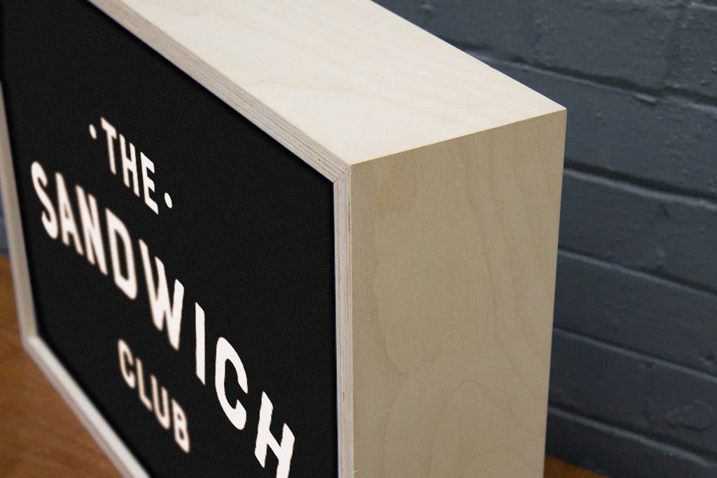 Wooden Lightbox Sign (Made from sustainable soursced plywood) – Goodwin ...