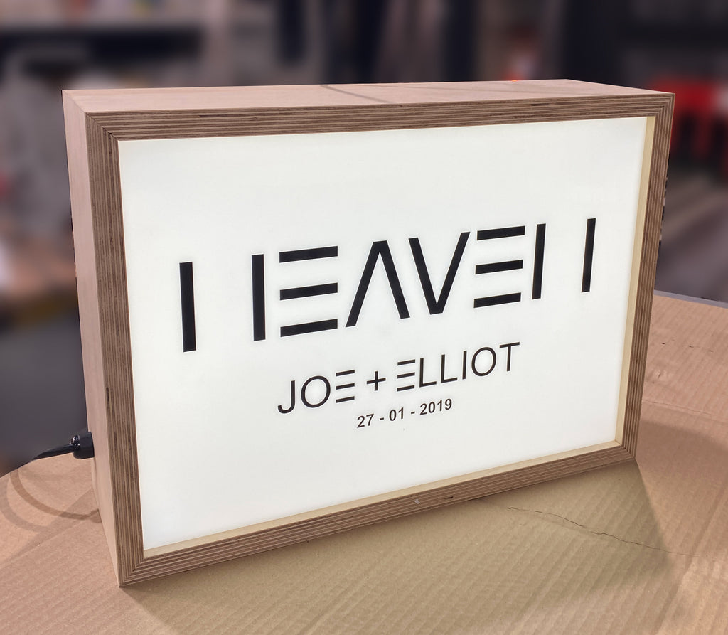 Wooden Lightbox Sign (Made from sustainable soursced plywood) – Goodwin ...