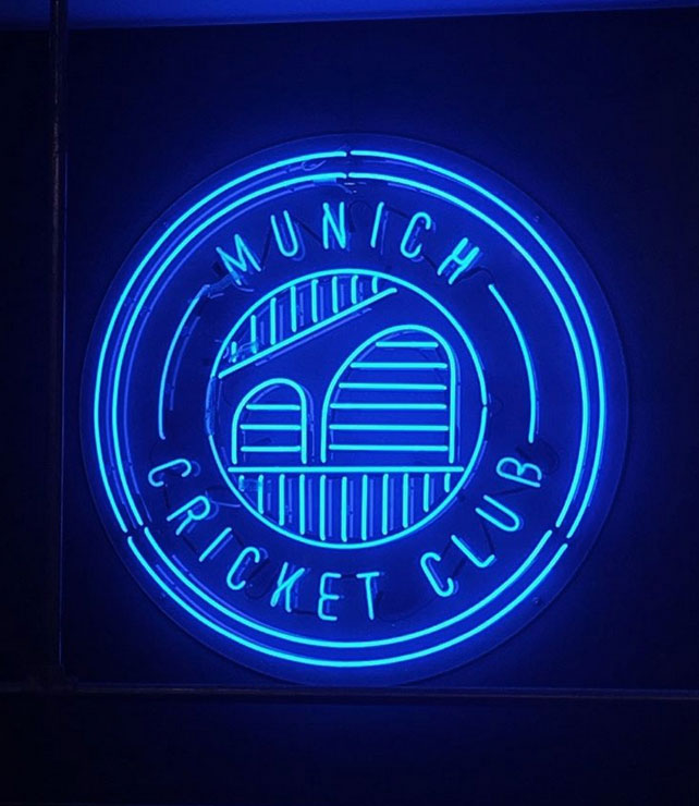 Munich Cricket Club Neon Sign