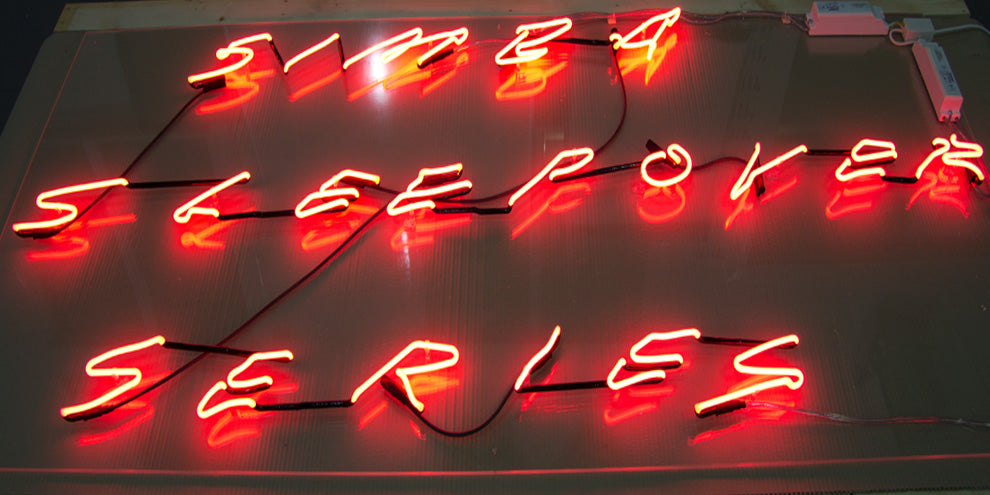 Neon Hand writing sign